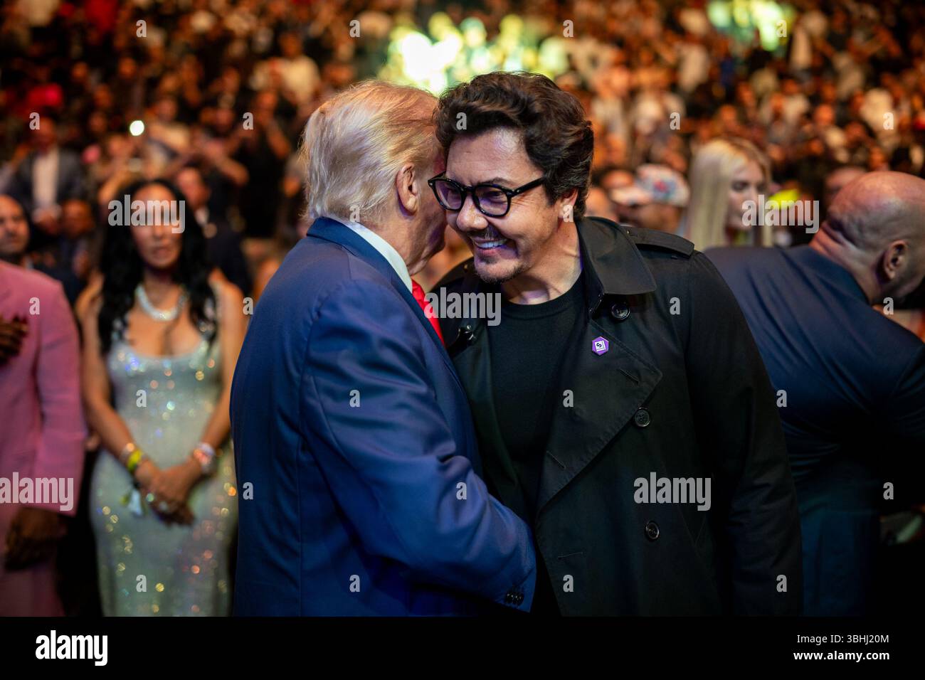 President Donald Trump attends UFC 316 at the Prudential Center in ...