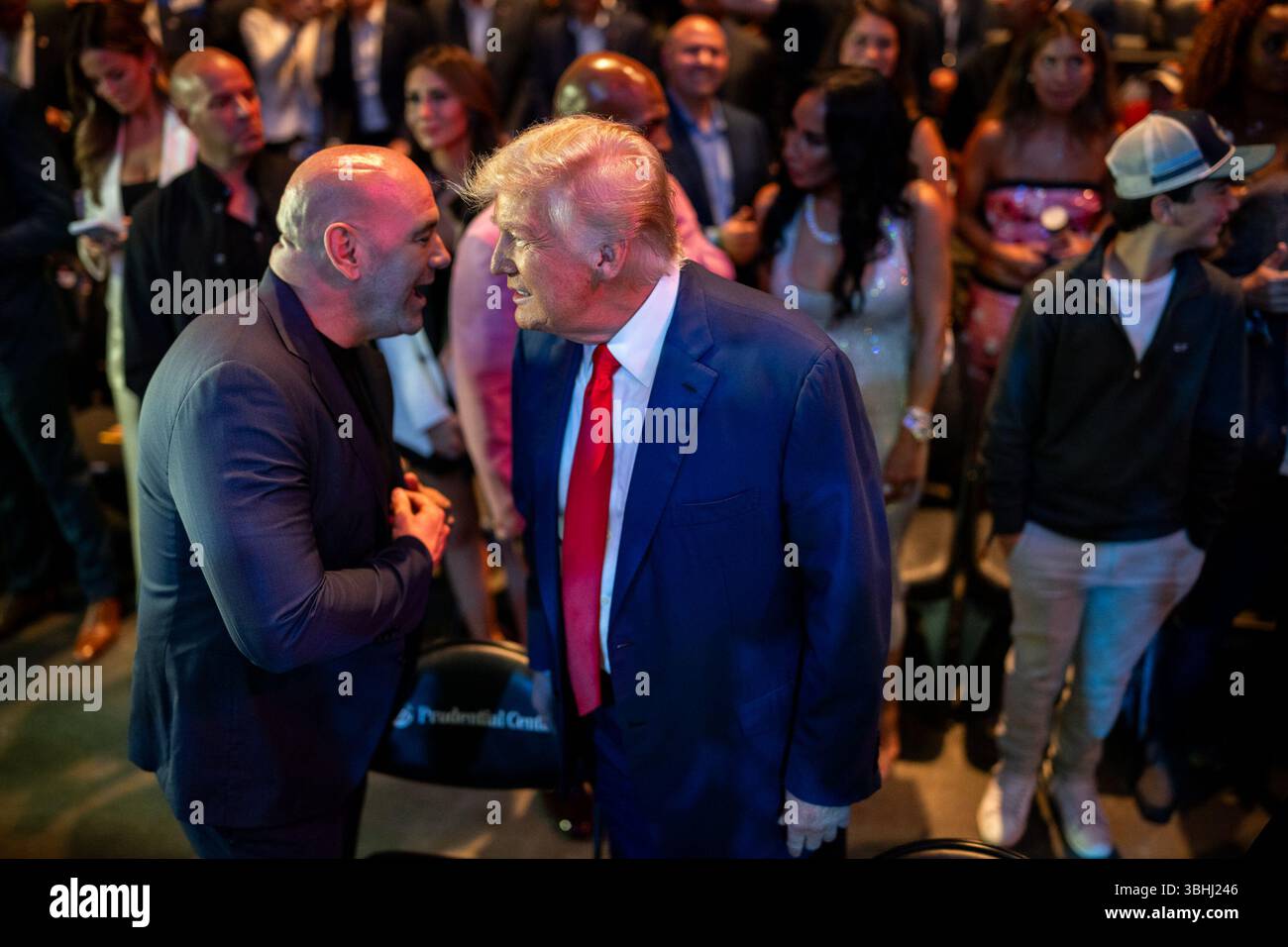 President Donald Trump attends UFC 316 at the Prudential Center in ...