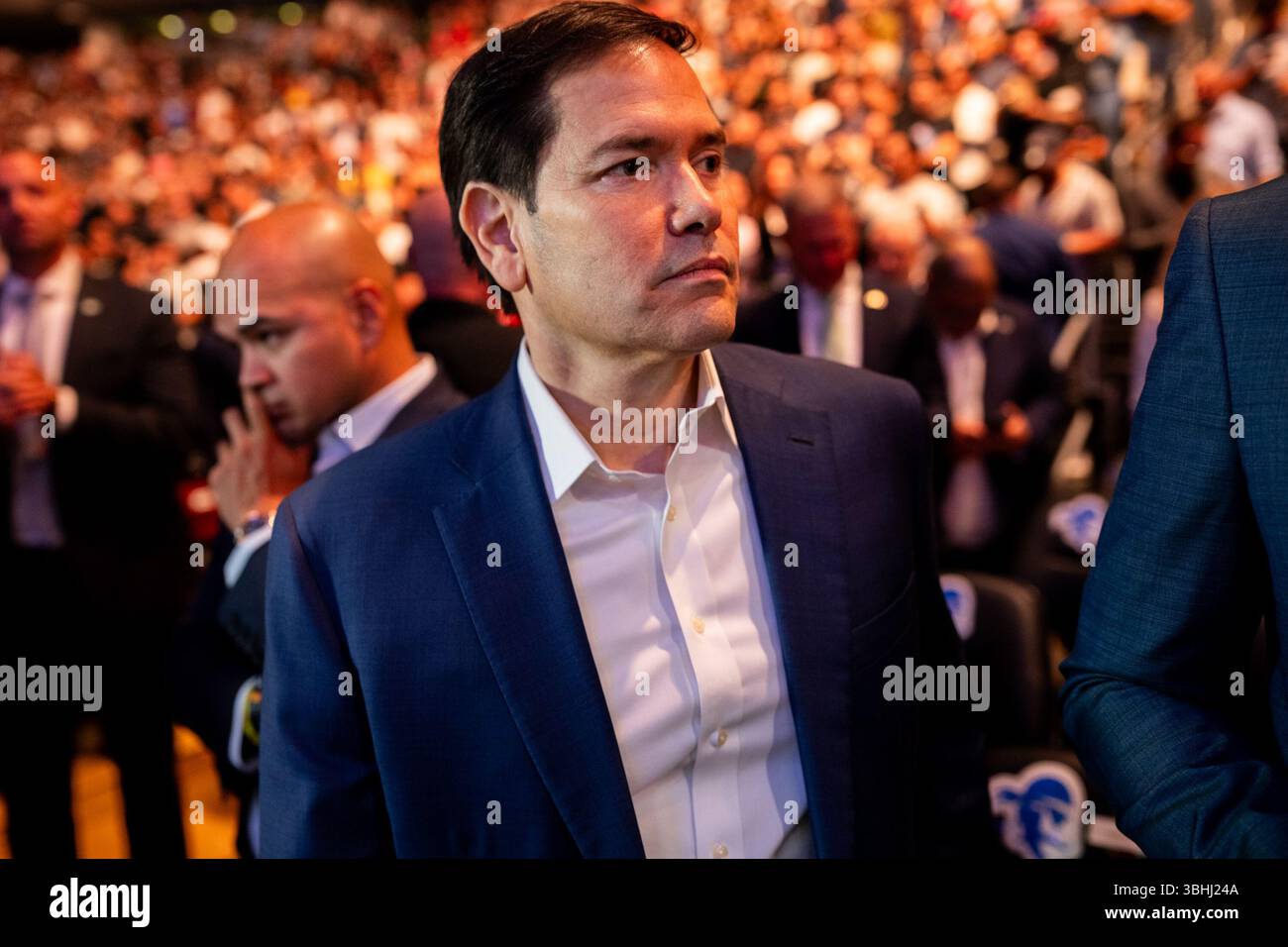 President Donald Trump attends UFC 316 at the Prudential Center in ...
