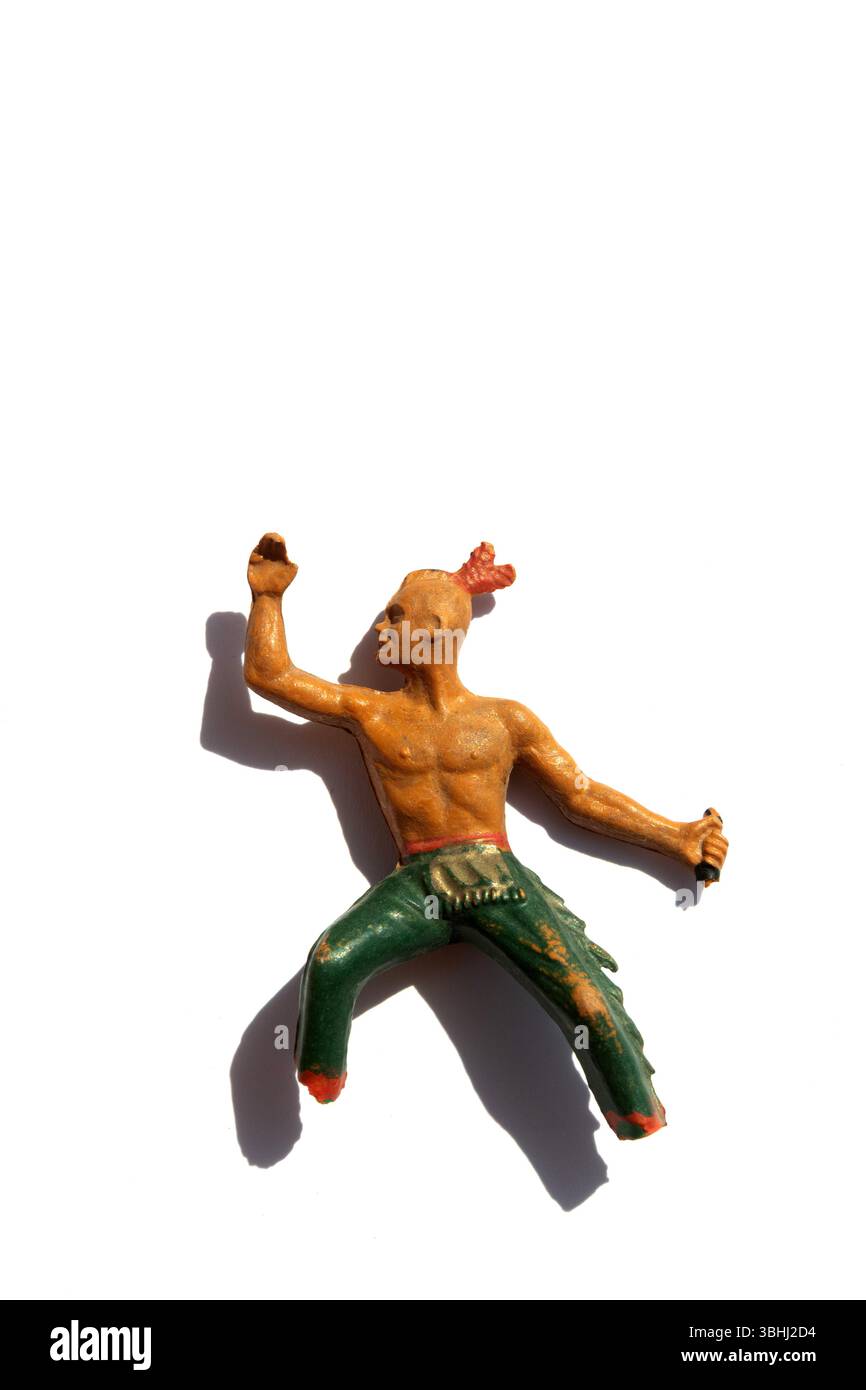 Detailed representation of a broken Native American Indian figure Stock ...