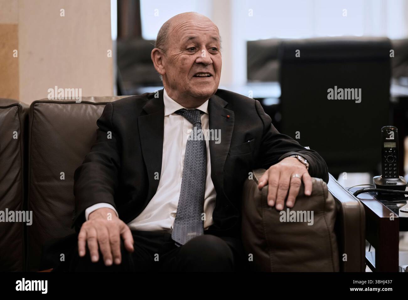 France's special envoy to Lebanon Jean-Yves Le Drian meets with ...