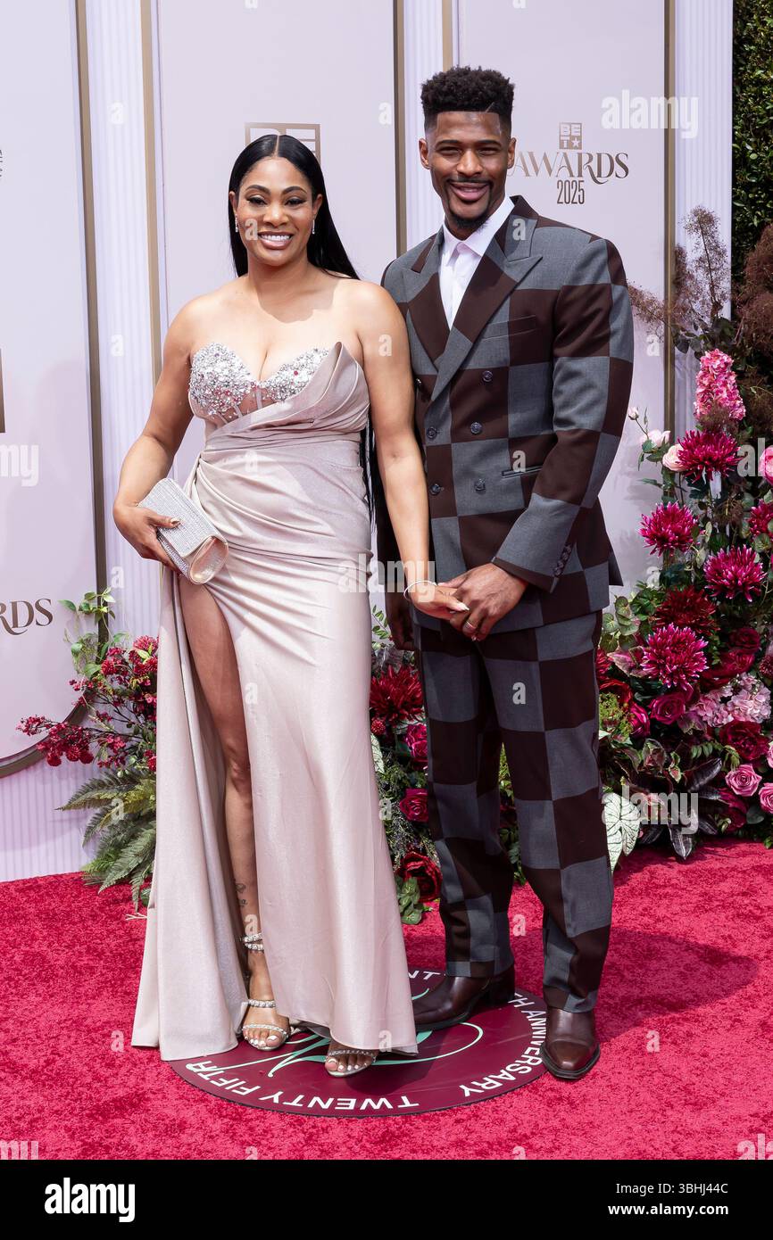 Los Angeles, USA. 09th June, 2025. Tawanna Johnson and Pierre Johnson ...