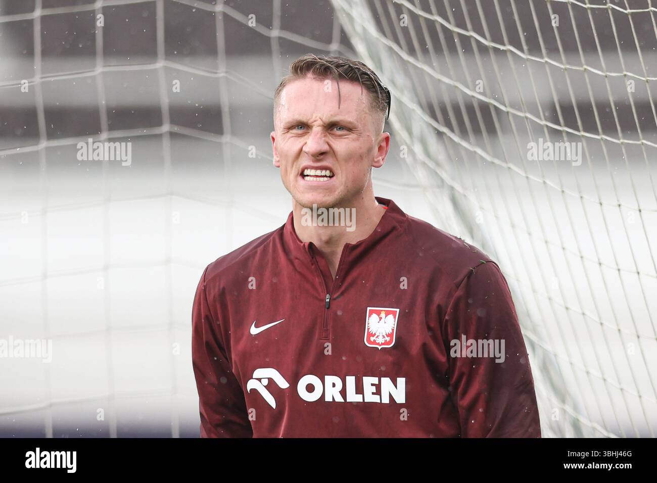 Marcin Bulka of Poland seen during training before the Finland Vs ...