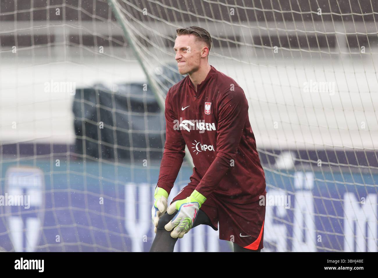 Marcin Bulka of Poland seen during training before the Finland Vs ...