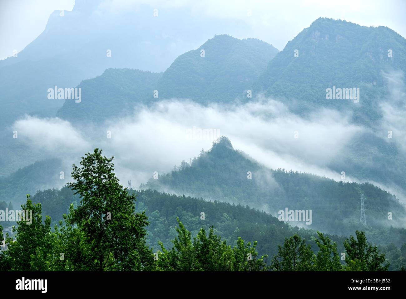 Aerial photo shows the terraced field in Youyang County, Chongqing ...