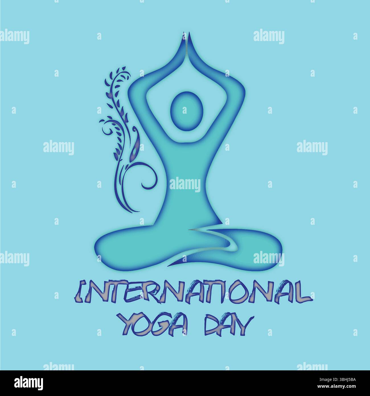 International Yoga Day Backgrounds, Typography & Calligraphy Design ...