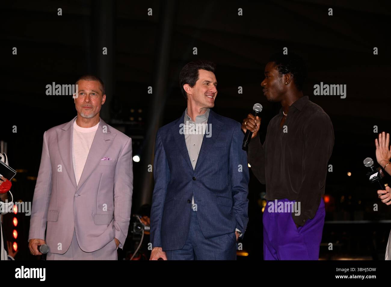 (L-R) Brad Pitt, Director Joseph Kosinski, Damson Idris, during the ...