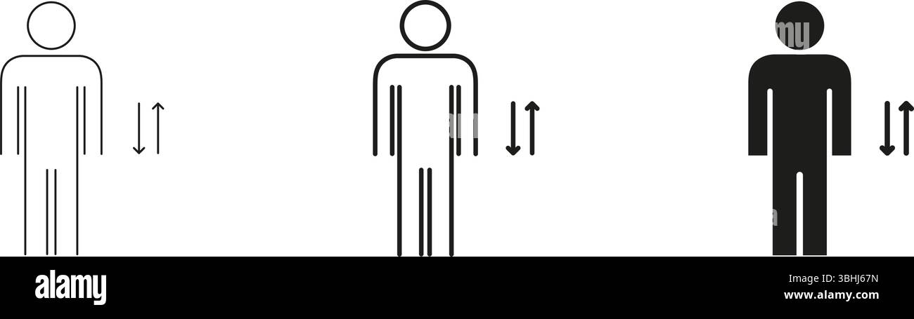 Scale up down symbol Cut Out Stock Images & Pictures - Alamy