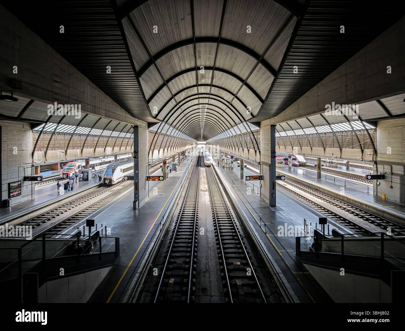 Santa Justa Railroad Station in Seville features sleek architecture and ...