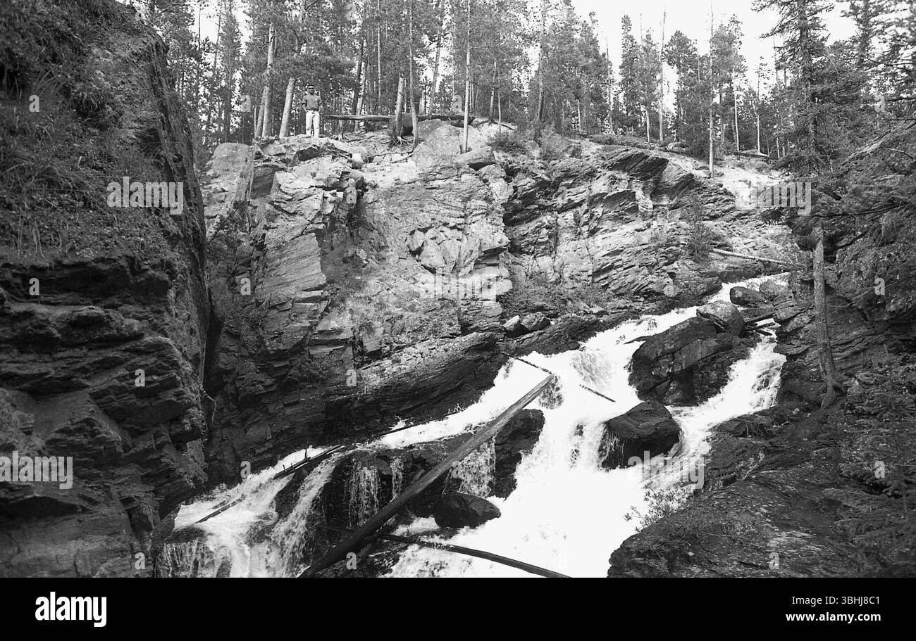 Colorado, U.S.A., approx. 1987. Adam Falls in the Rocky Mountains Stock ...