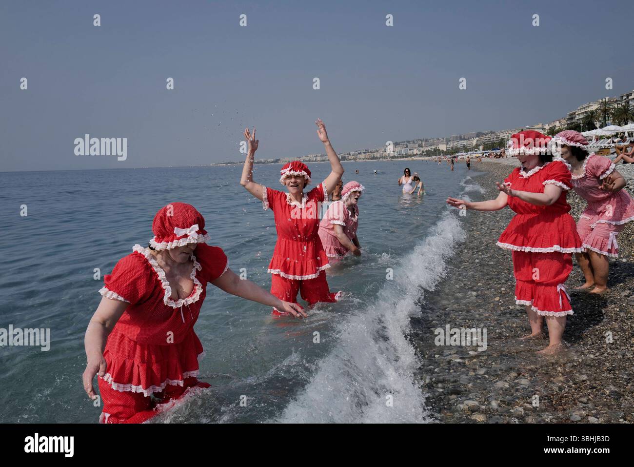 Bathing Beauties protest at UN Ocean Conference in Nice Retro-styled ...