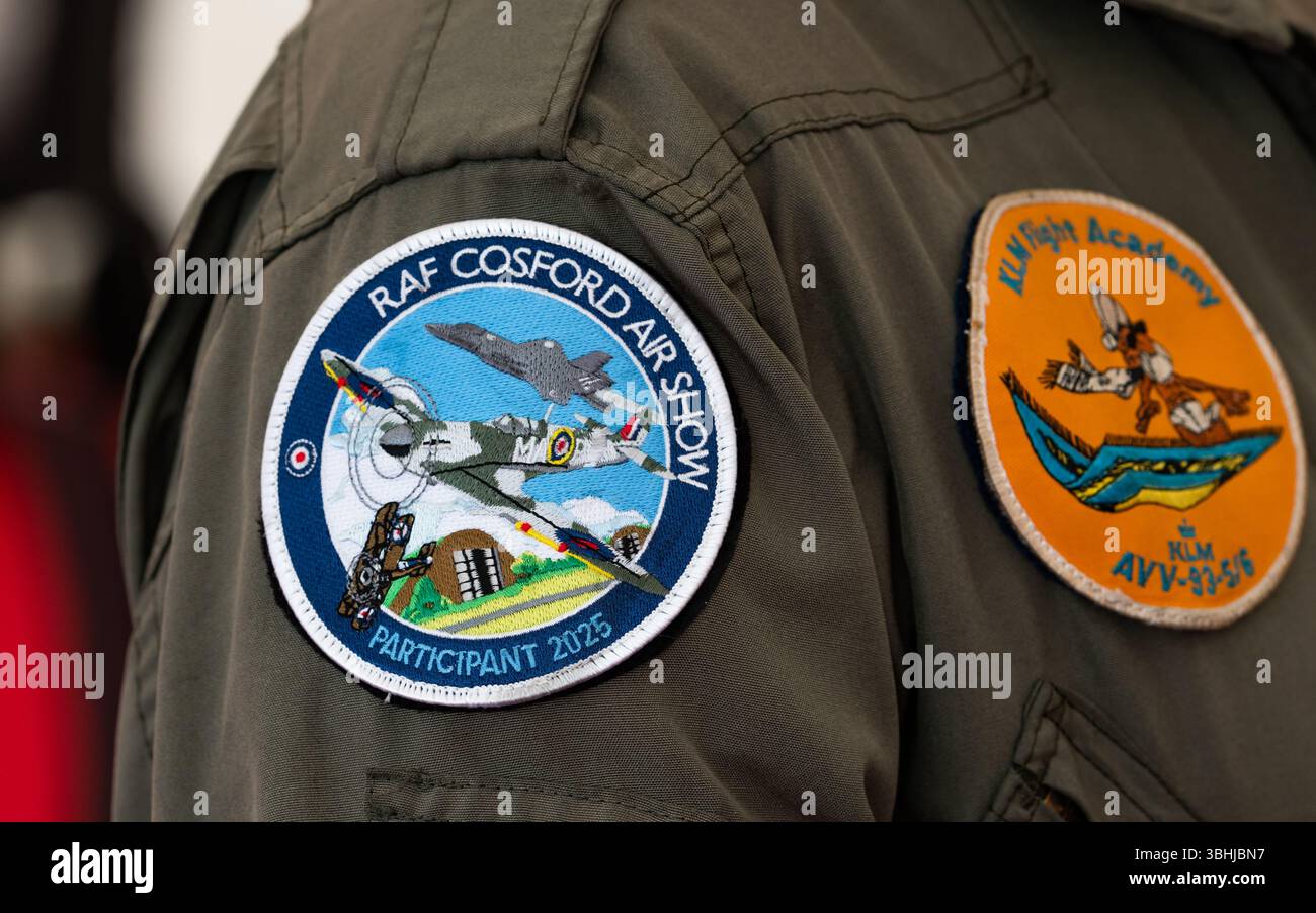 Patches worn by the RNLAF Historic Flight crew at the 2025 RAF Cosford ...