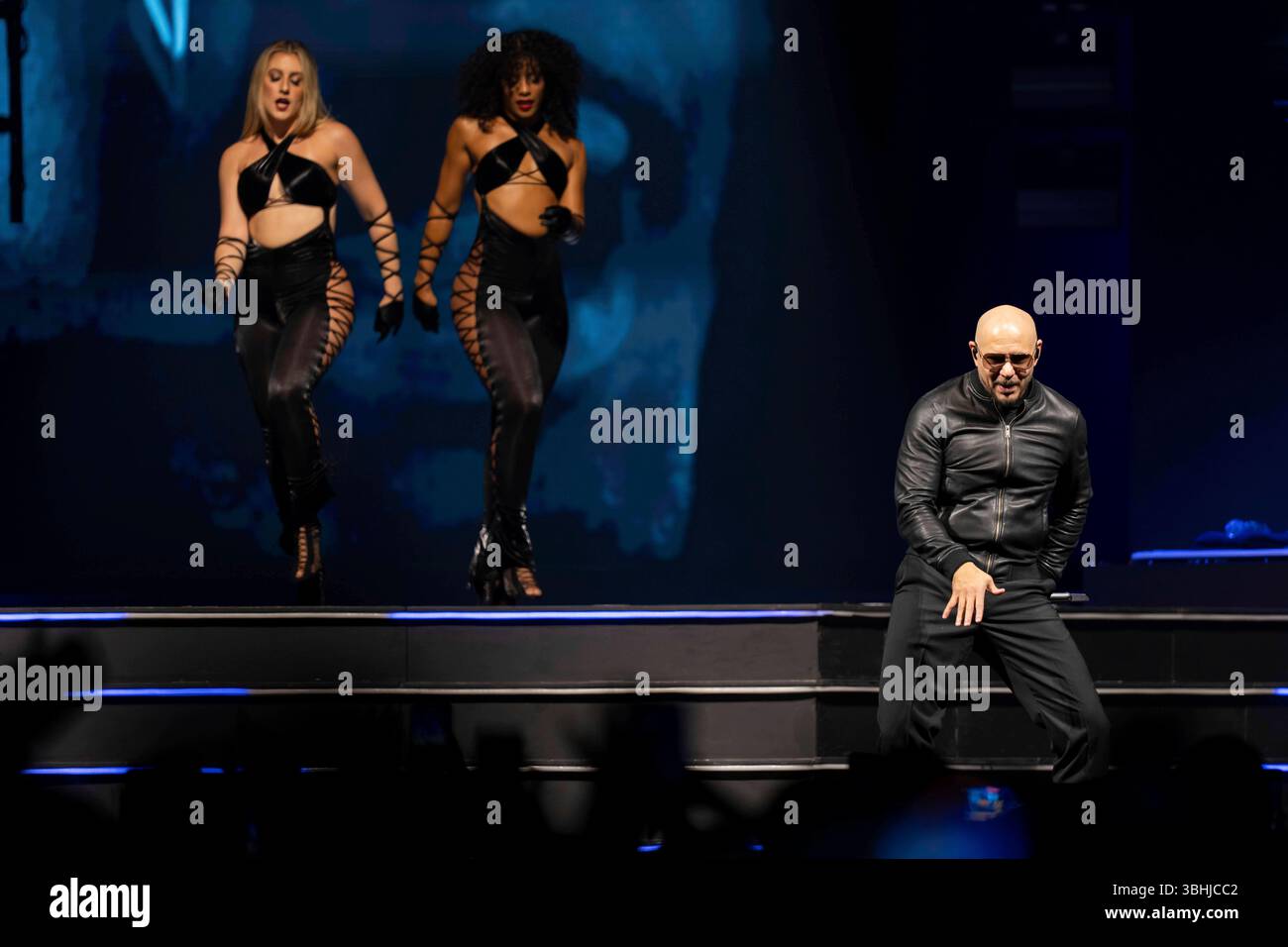 Pitbull performs in concert on Monday, June 9, 2025, in London.(Photo ...