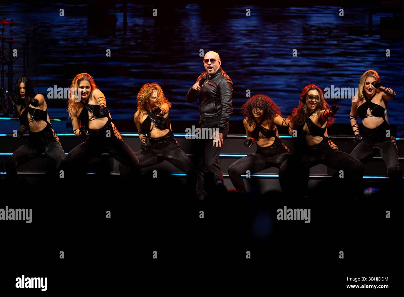 Pitbull performs in concert on Monday, June 9, 2025, in London.(Photo ...