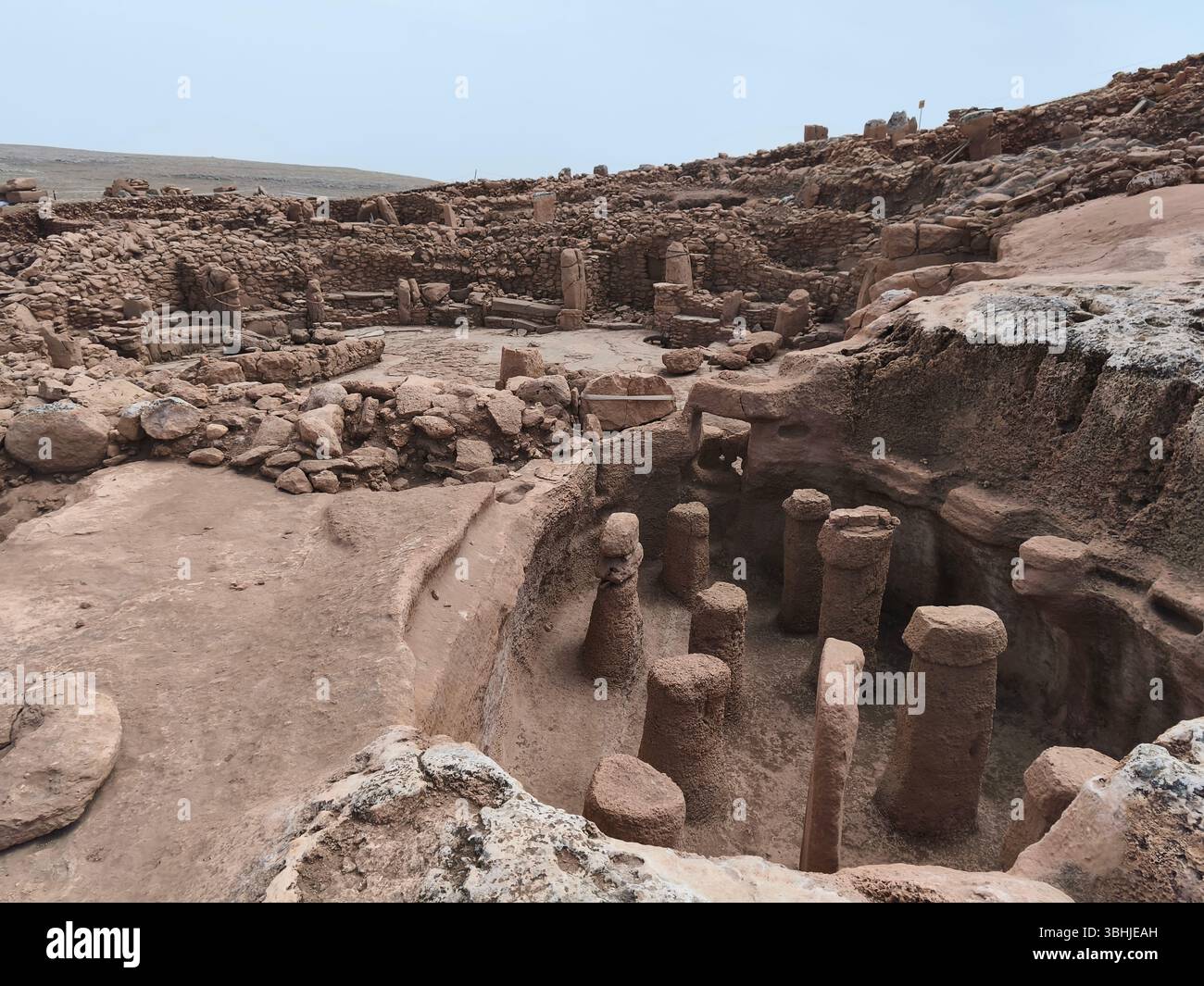 Karahan Tepe, an archaeological site in Sanliurfa, Turkey. The site is ...