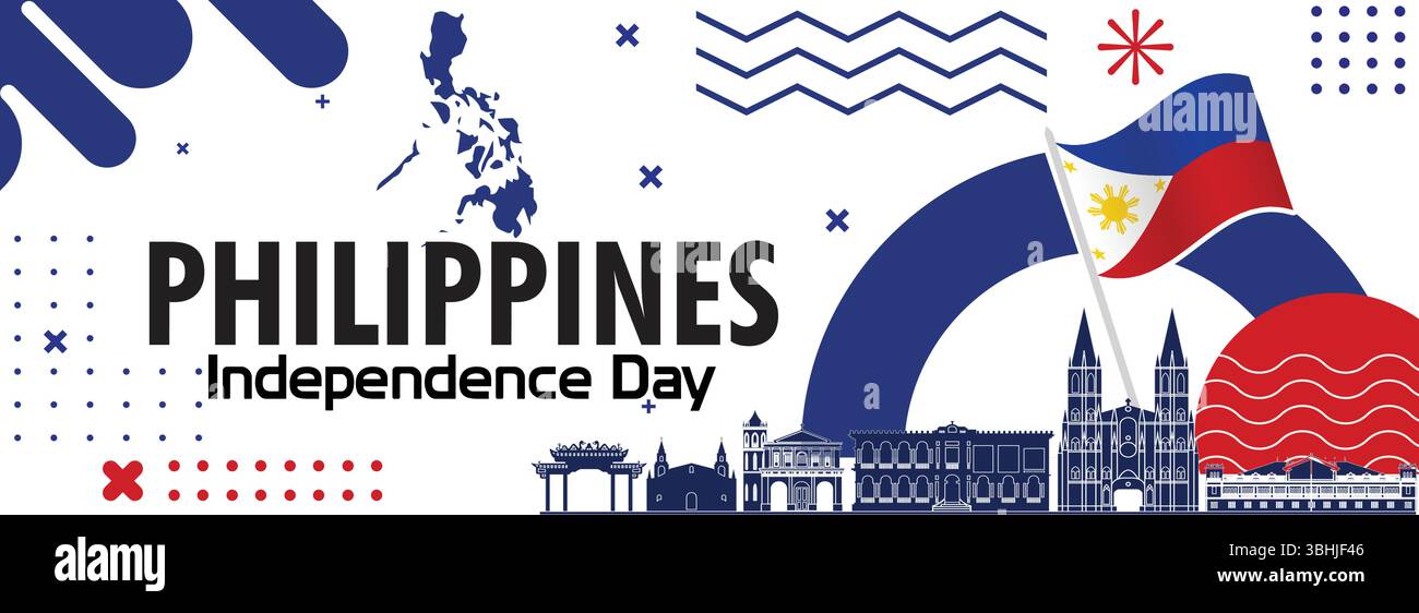 Philippines Independence Day Banner - Flag, Landmarks & Wishes Design ...