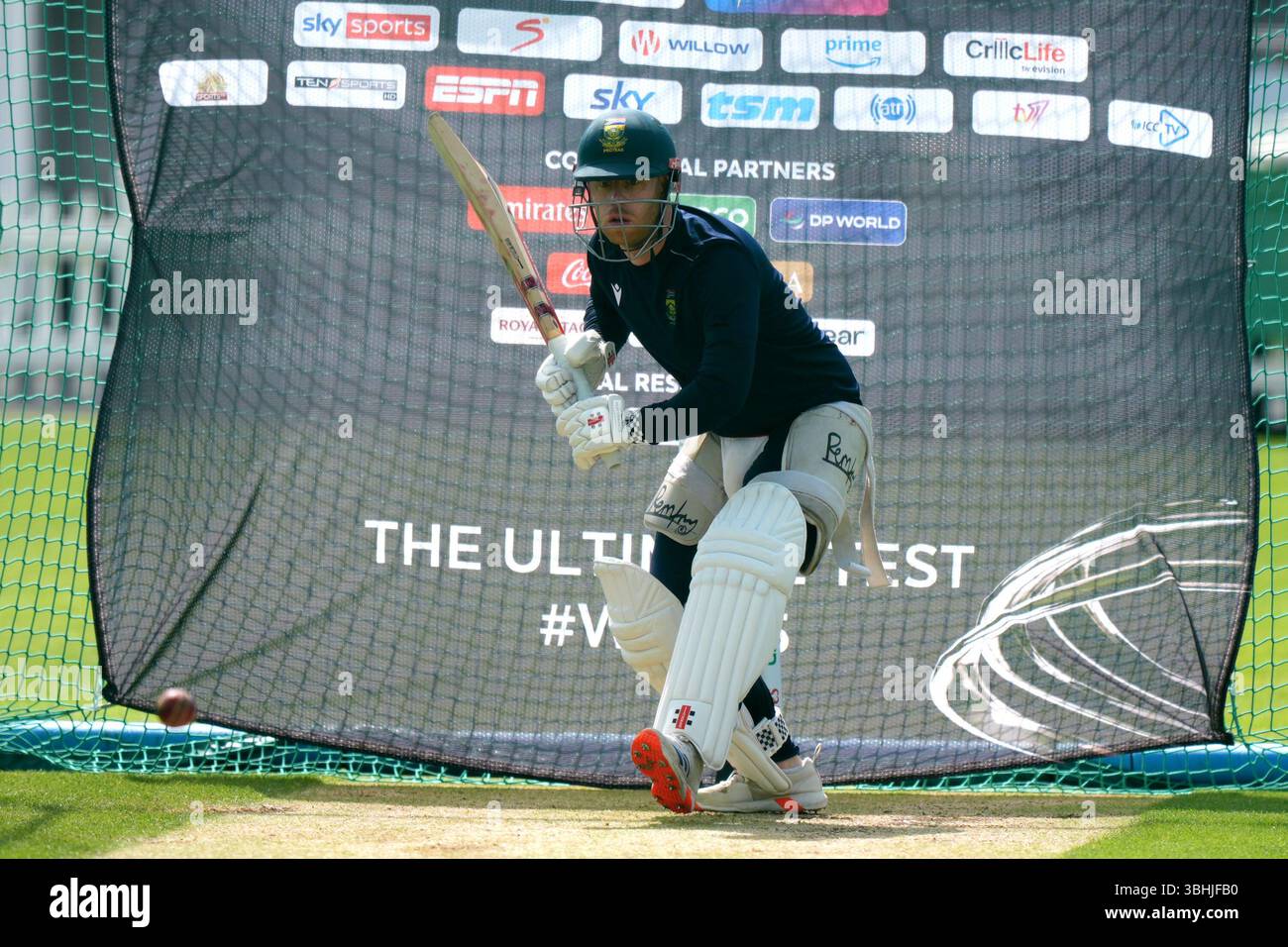 South Africa's Kyle Verreynne during a nets session at Lord's, London ...