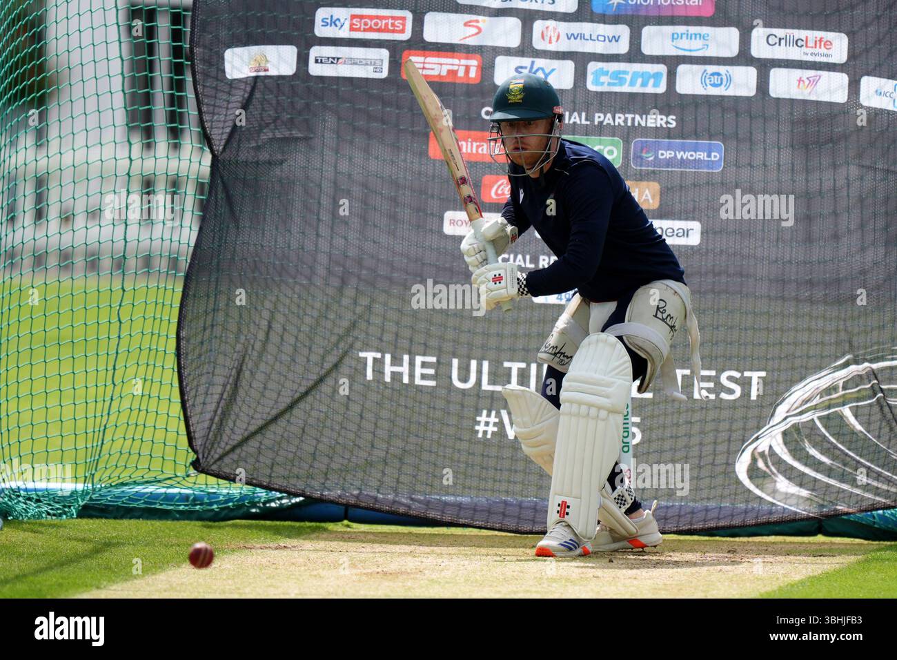 South Africa's Kyle Verreynne during a nets session at Lord's, London ...