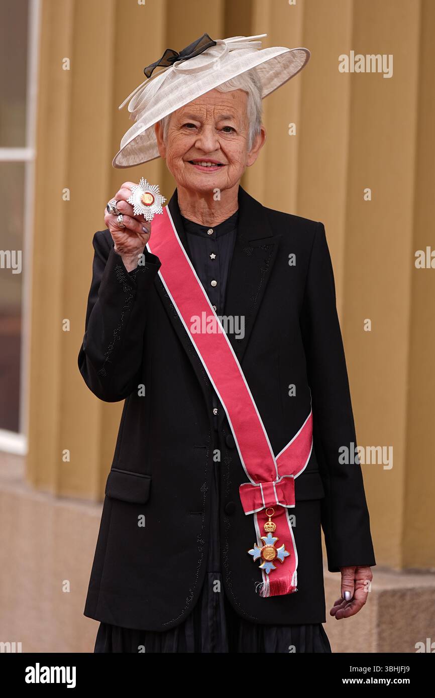 Dame Jacqueline Wilson after being made a Knight Grand Cross of the ...