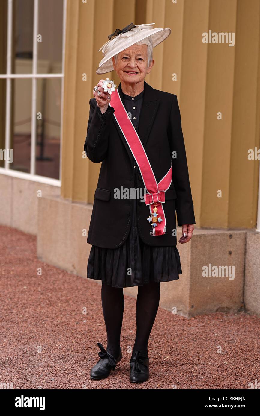 Dame Jacqueline Wilson after being made a Knight Grand Cross of the ...