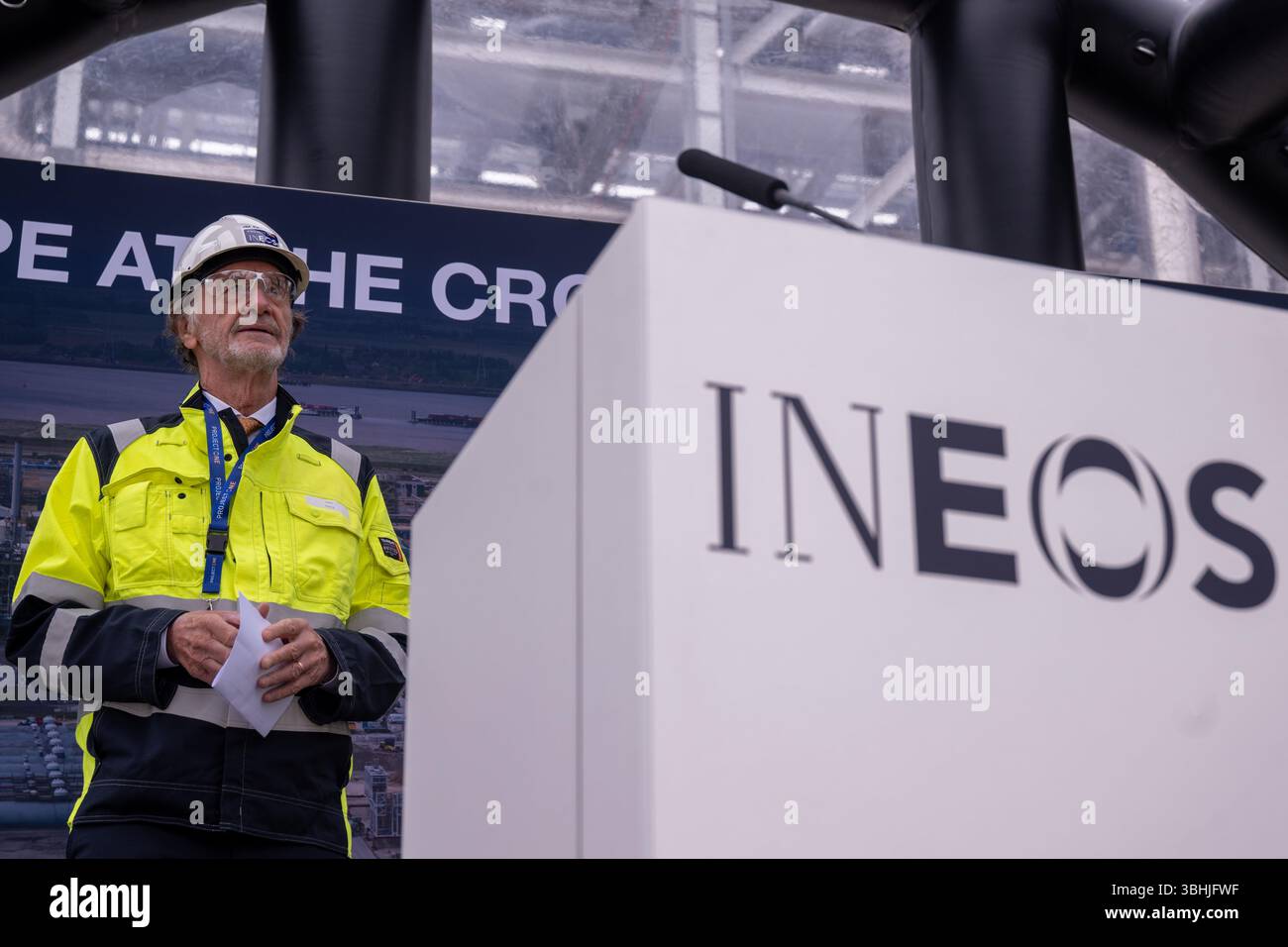 INEOS fouder and chairman Sir Jim Ratcliffe is pictured during a visit ...