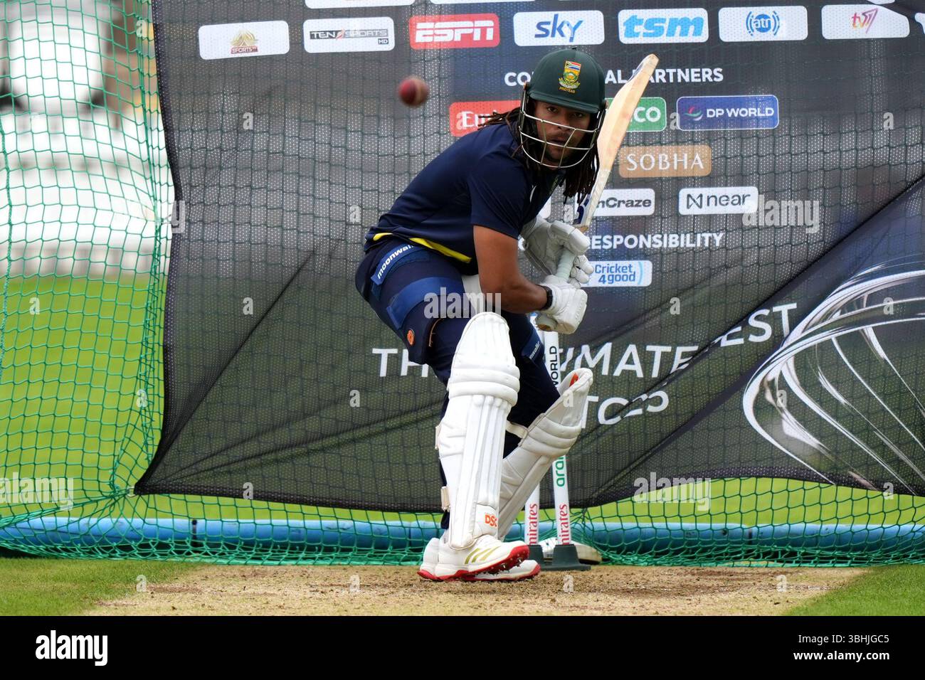 South Africa's Tony de Zorzi during a nets session at Lord's, London ...