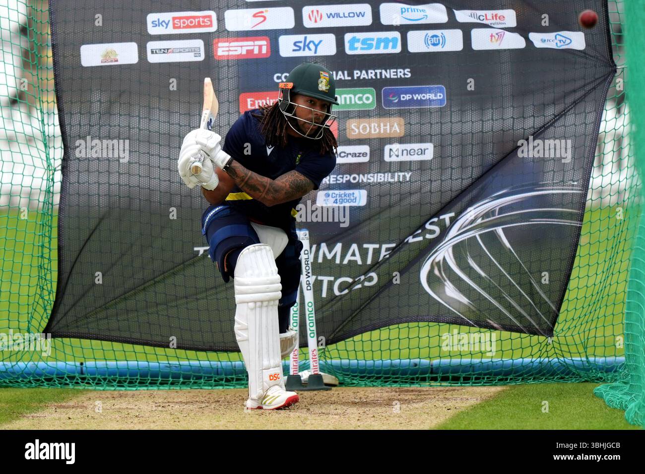 South Africa's Tony de Zorzi during a nets session at Lord's, London ...