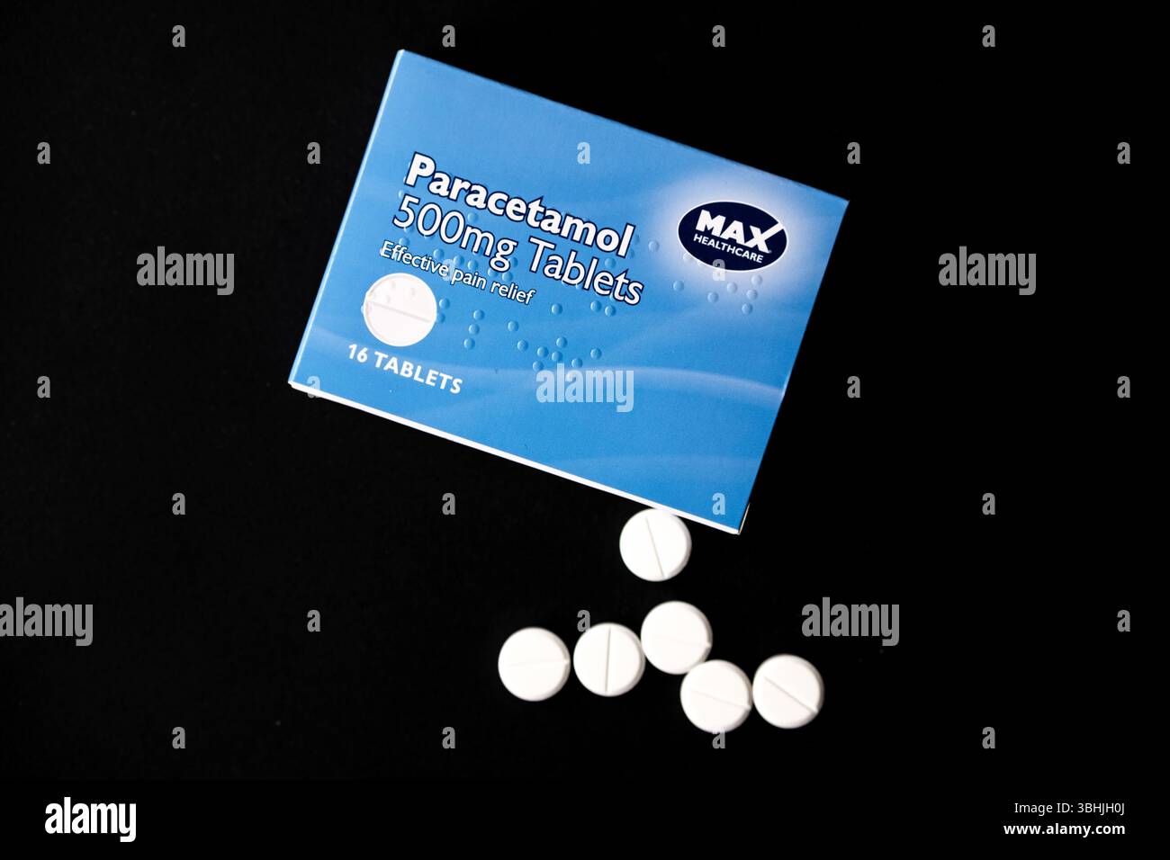 London UK, June 10 2025, Pack Of Paracetamol Pain Killer Tablets Stock ...