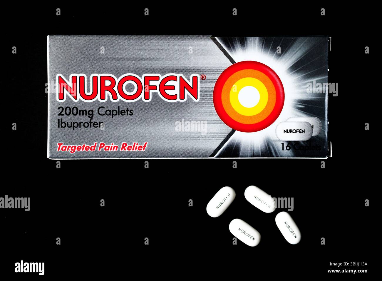 London UK, June 10 2025, Packet Of Nurofen Capulets or Tablets ...