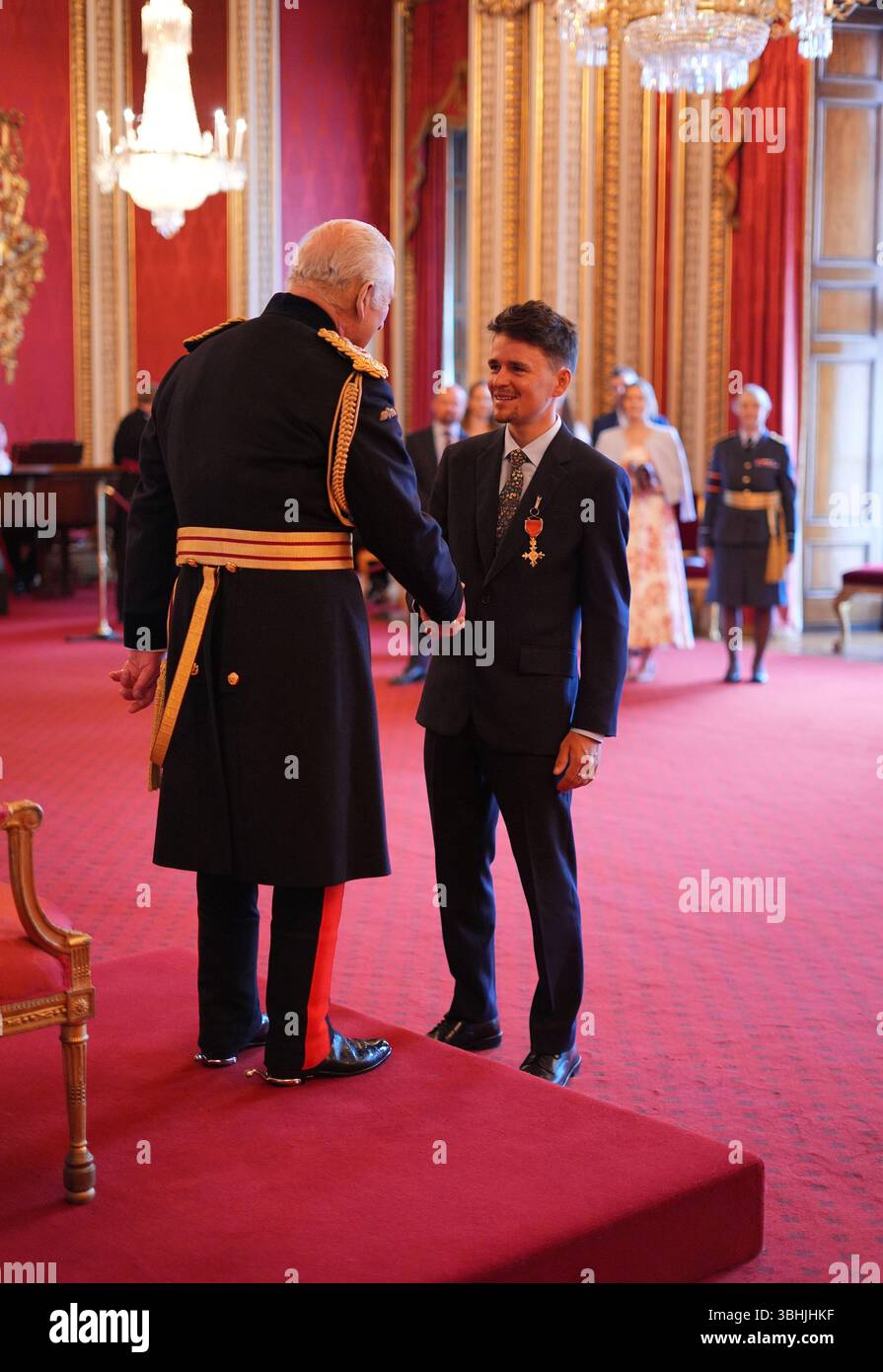 Mr. Thomas Pidcock, from Leeds, is made an Officer of the Order of the ...