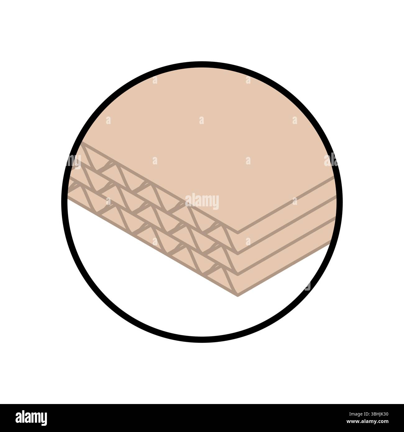 Three-layer corrugated cardboard Stock Vector Image & Art - Alamy