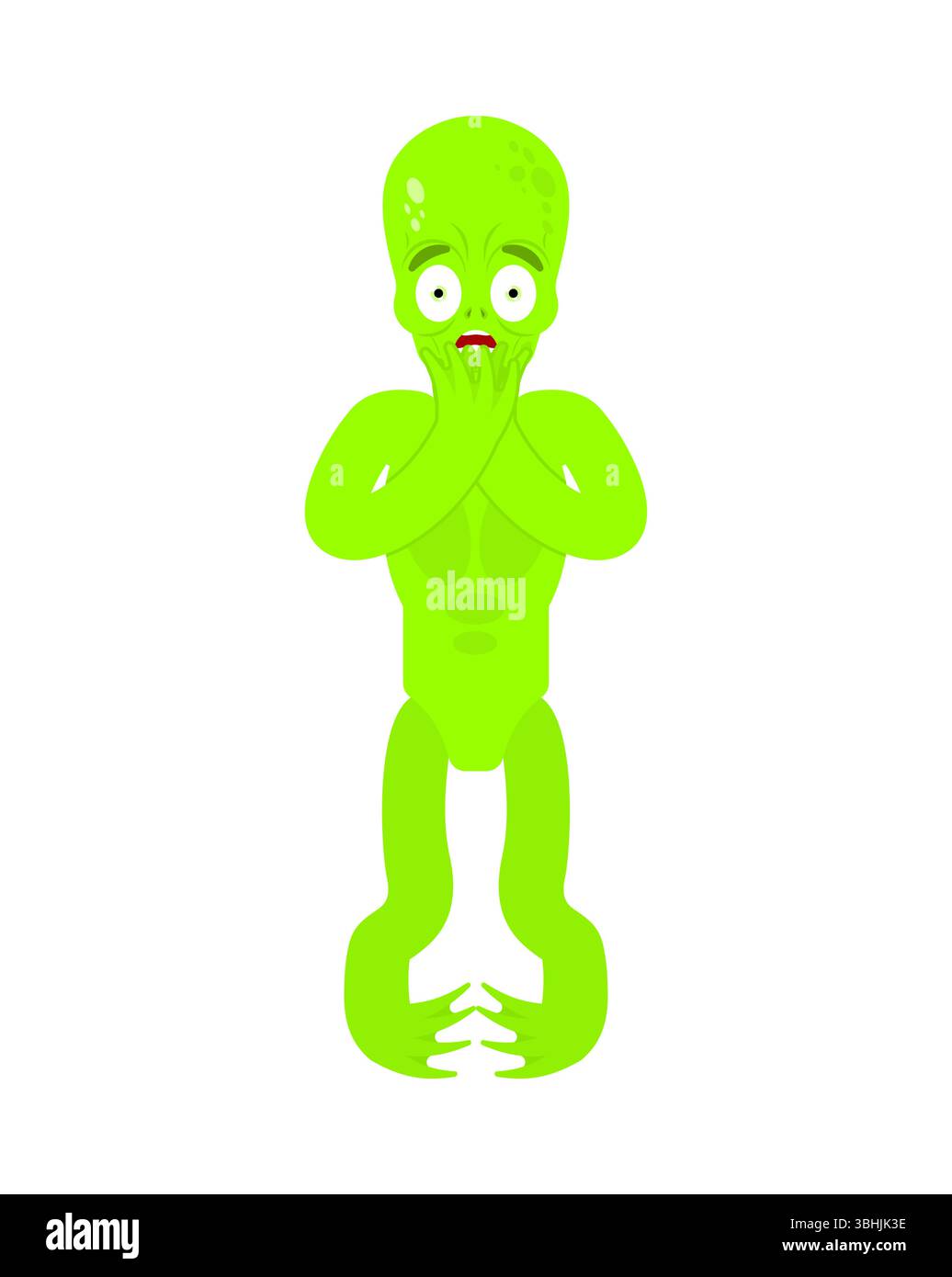 Alien emoji surprised. UFO emotion open-eyed Stock Vector Image & Art ...