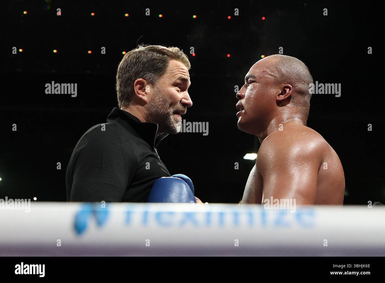 Promoter, Eddie Hearn and Fabio Wardley - Fabio Wardley v Justis Huni ...