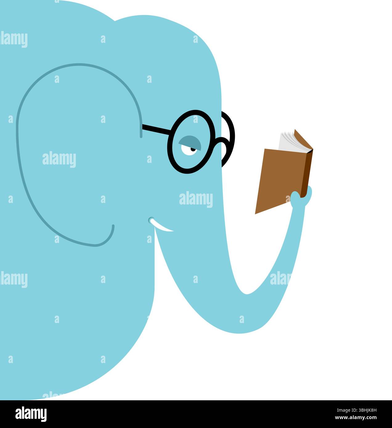 Elephant reading book. Reading elephant Stock Vector Image & Art - Alamy