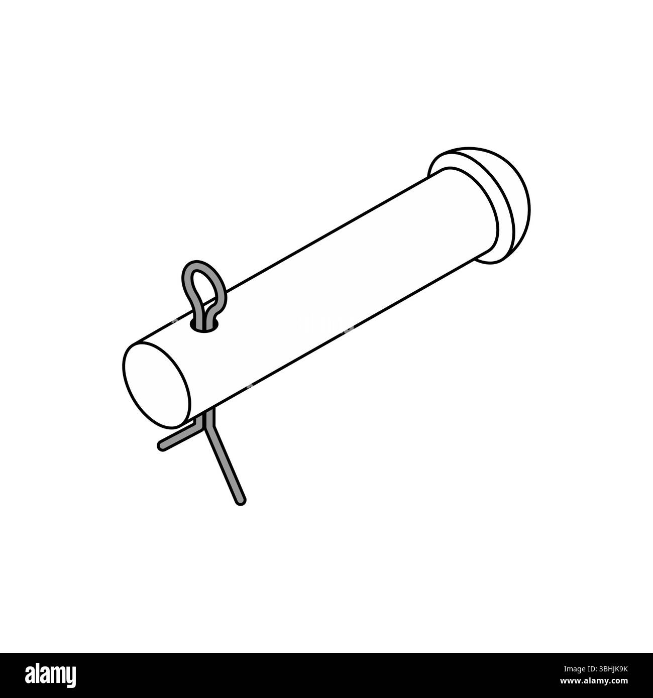 Pin with cotter pin isolated sign. Rigging connection Stock Vector ...