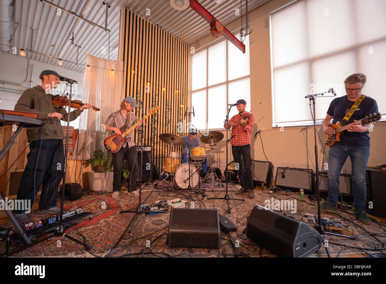 Bergen, Norway. 22nd, May 2025. The Norwegian jazz band Reolo performs ...