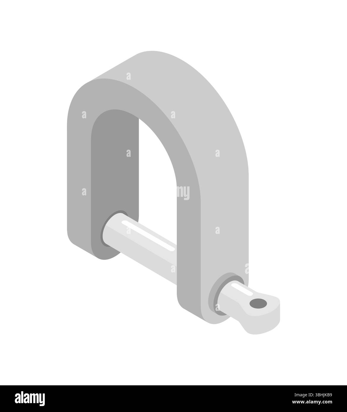 Shackle is rigging bracket. A connecting element Stock Vector Image ...