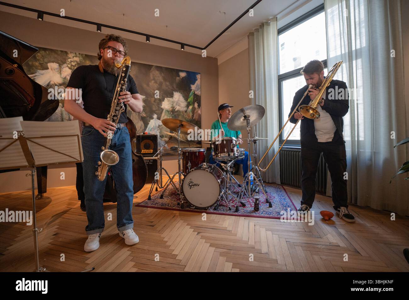 Bergen, Norway. 23rd, May 2025. The Norwegian jazz band Emil Bo Quintet ...
