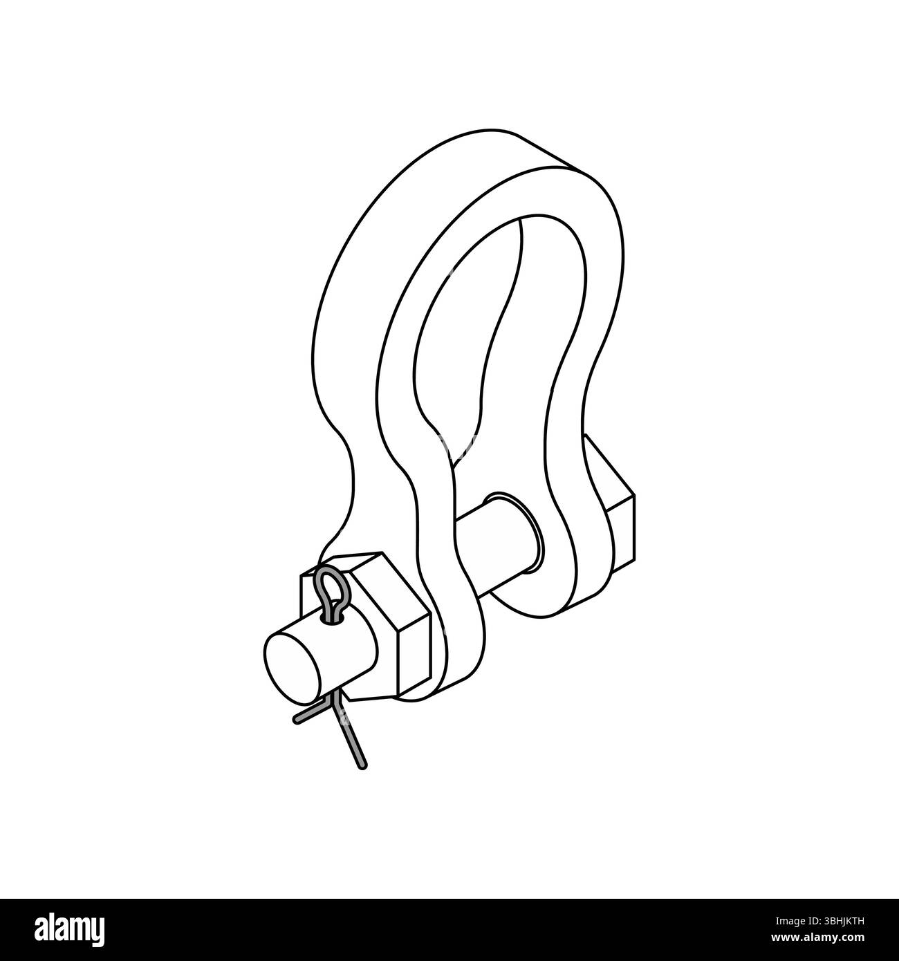 Shackle is rigging bracket. A connecting element Stock Vector Image ...