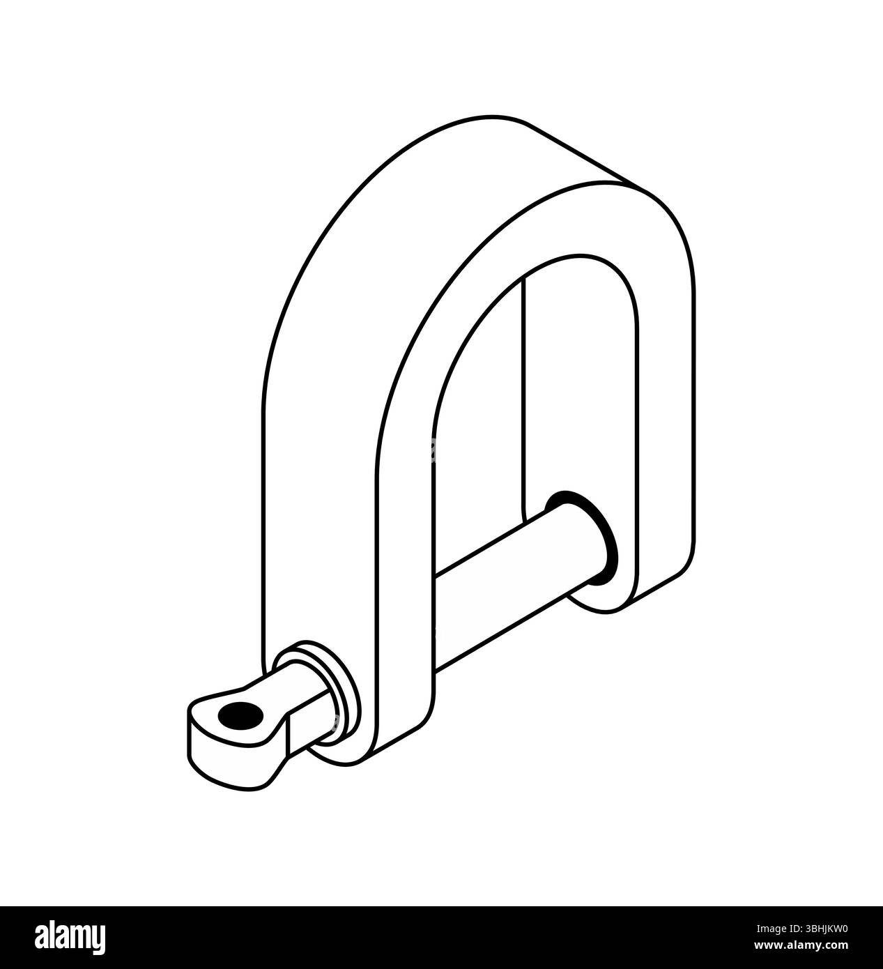 Shackle is rigging bracket. A connecting element Stock Vector Image ...