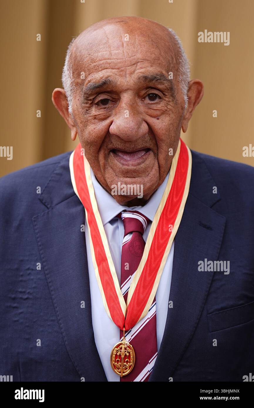 Rugby league star Billy Boston after he received his Knighthood from ...