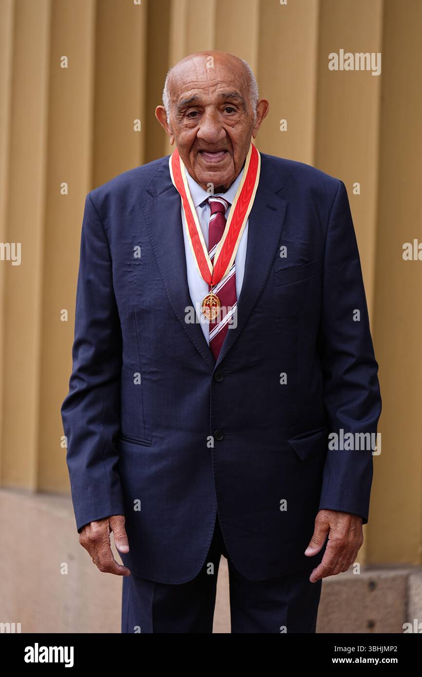 Rugby league star Billy Boston after he received his Knighthood from ...