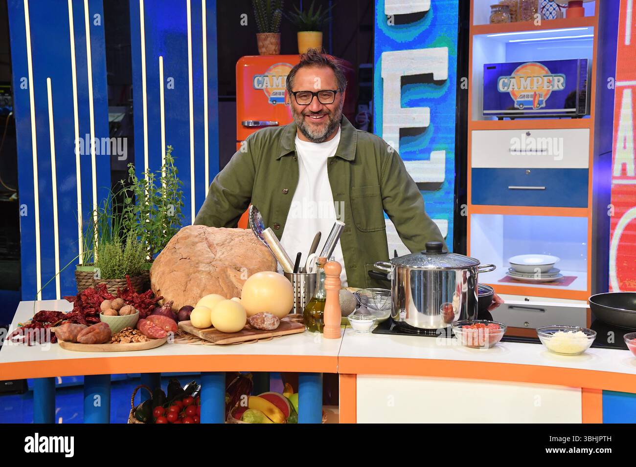 Rome, Italy. 10th June, 2025. Rome, Raffaella Carra' Production Center "Camper" Transmission, In ...