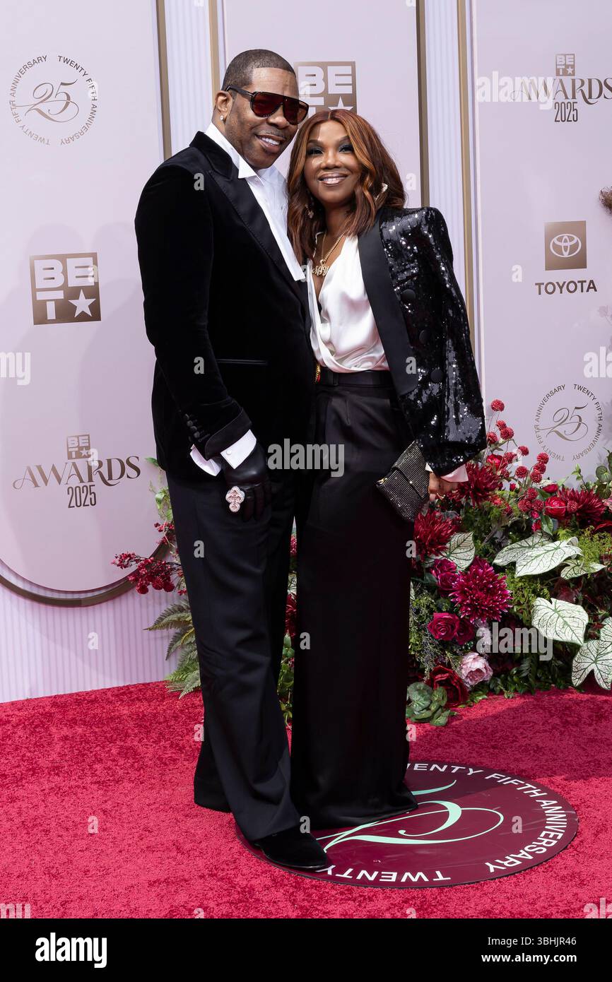 Los Angeles, USA. 09th June, 2025. Busta Rhymes and Mona Scott-Young ...
