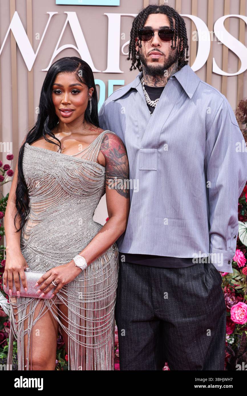 LOS ANGELES, CALIFORNIA, USA - JUNE 09: Rashida Nicole and GELO arrive ...