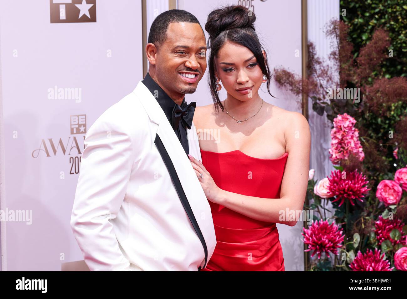 LOS ANGELES, CALIFORNIA, USA - JUNE 09: Terrence J and girlfriend Mikalah Sultan arrive at the ...