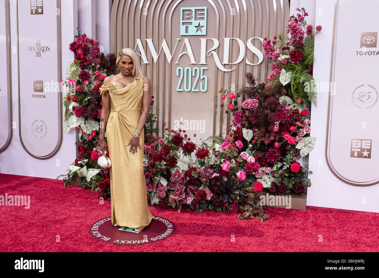 Sandra “Pepa” Denton attends the arrivals of the “BET Awards 2025” at ...