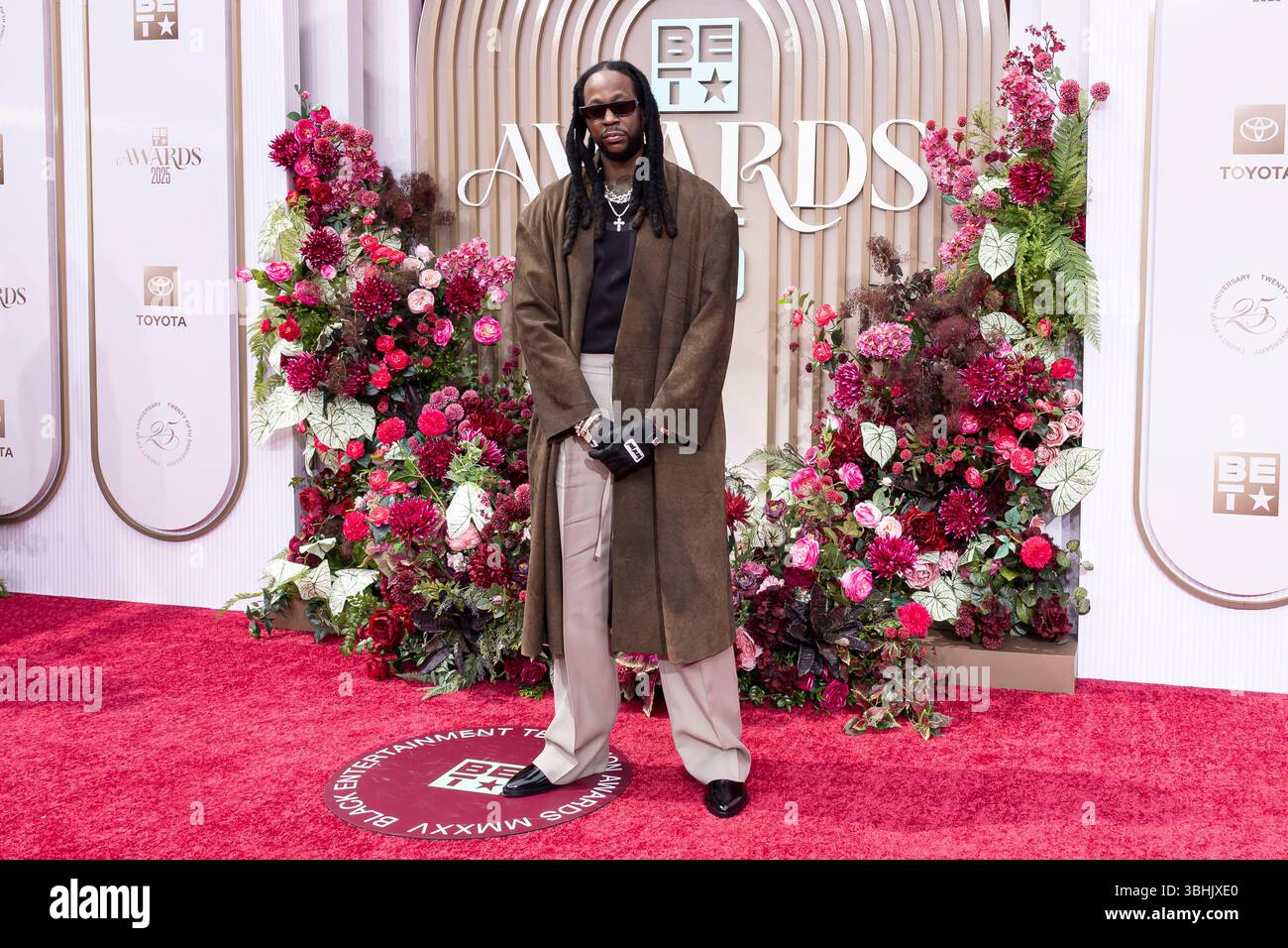 2 Chainz attends the arrivals of the “BET Awards 2025” at the Peacock ...