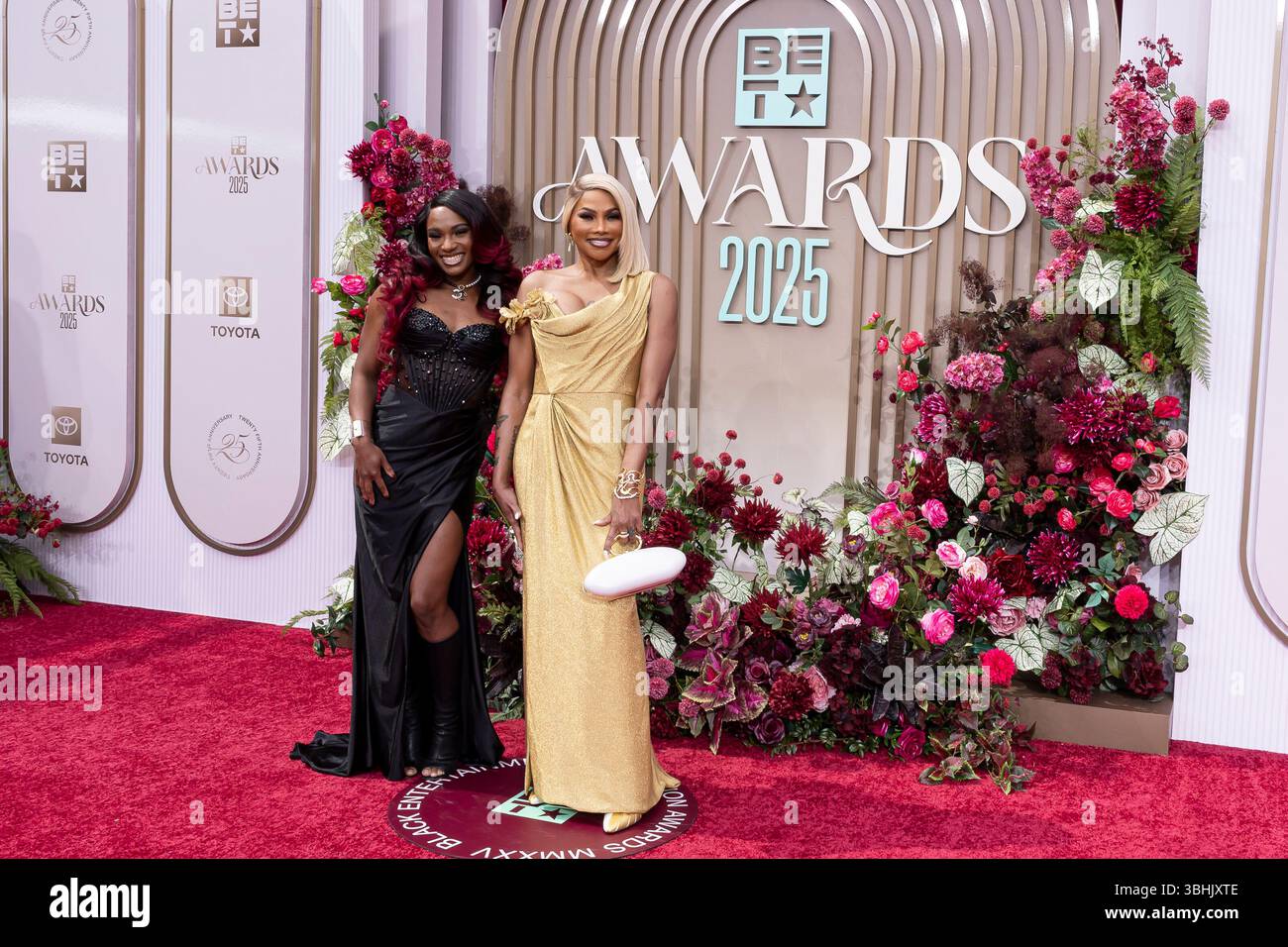 Egypt Denton and Sandra “Pepa” Denton attend the arrivals of the “BET ...