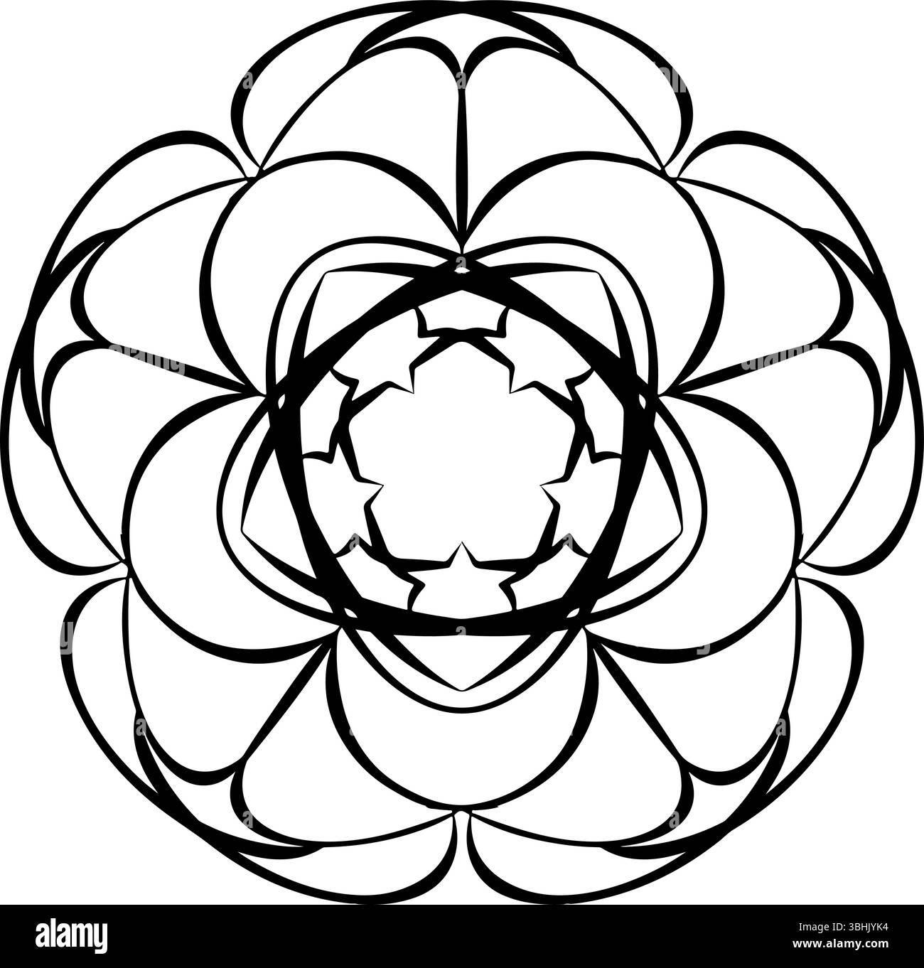 Mandala ink design Stock Vector Images - Alamy